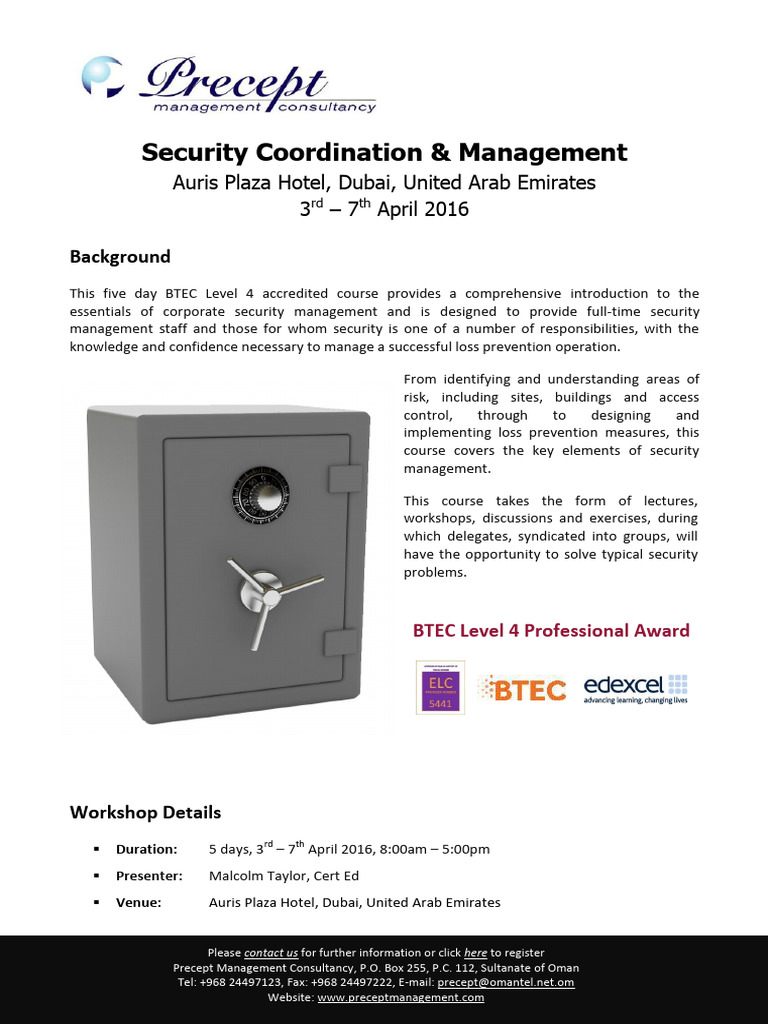 Security Management Training Course | PDF | Computer Security | Security