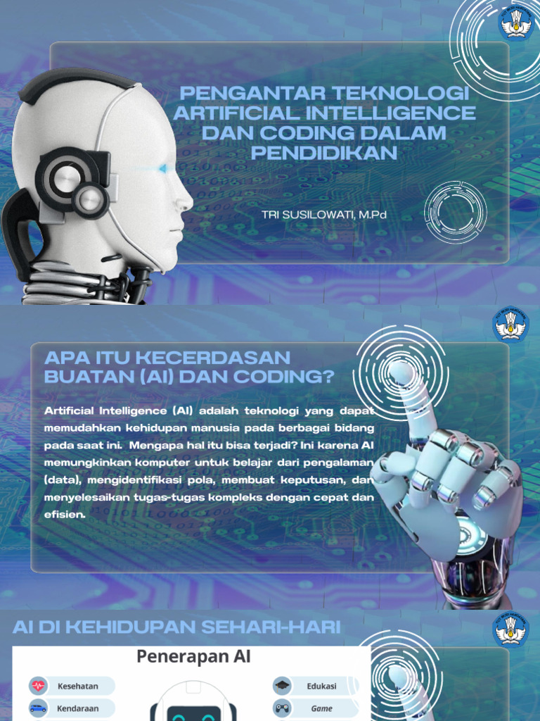 Pengantar Teknologi Artificial Intelligence Dan Coding Dalam Pendidikan | PDF