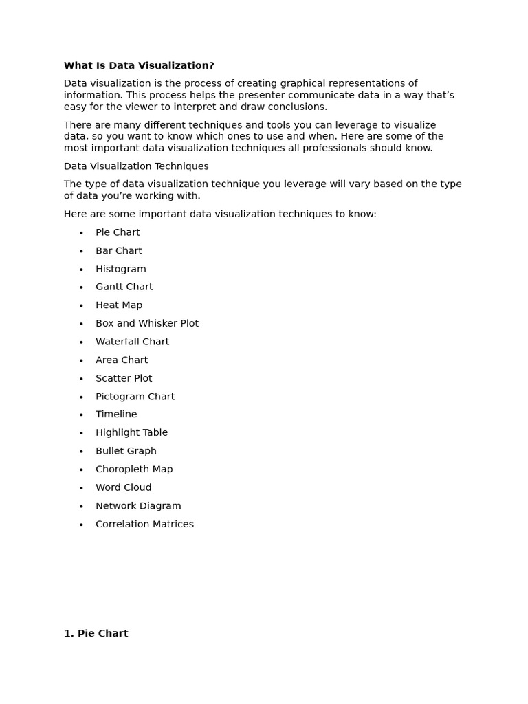 Data Visualization Techniques | PDF | Visualization (Graphics)