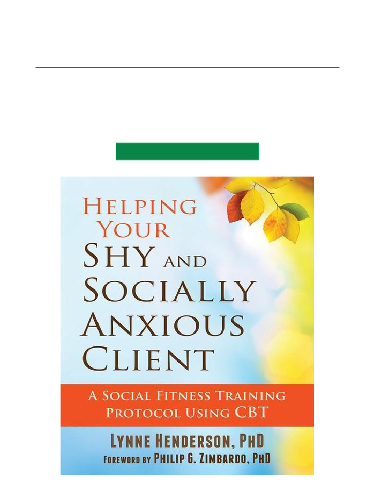 Helping Your Shy and Socially Anxious Client A Social Fitness Training ...