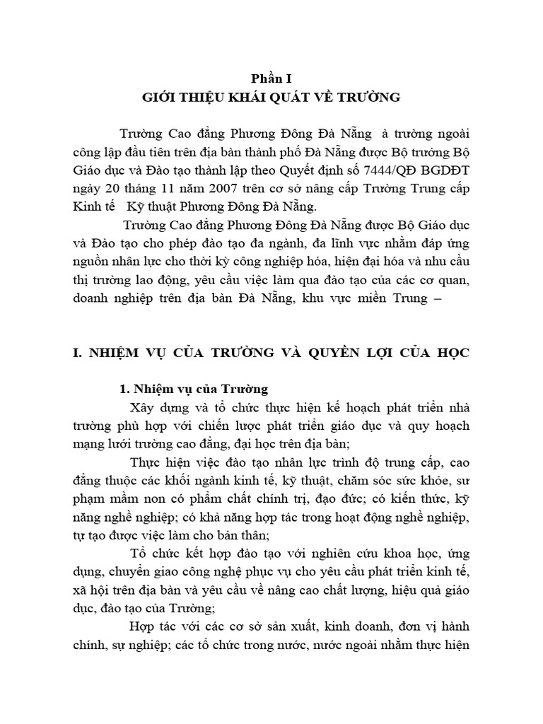 Phan 1 (Khai Quat Ve Truong) | PDF