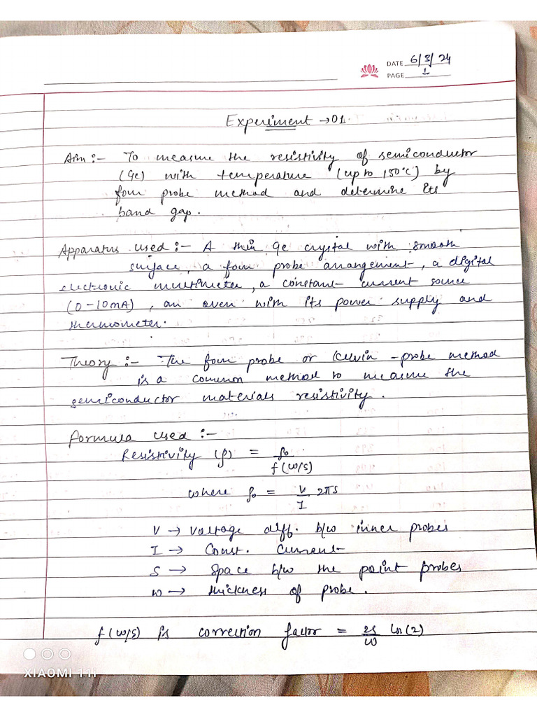 Solid State Practical File | PDF