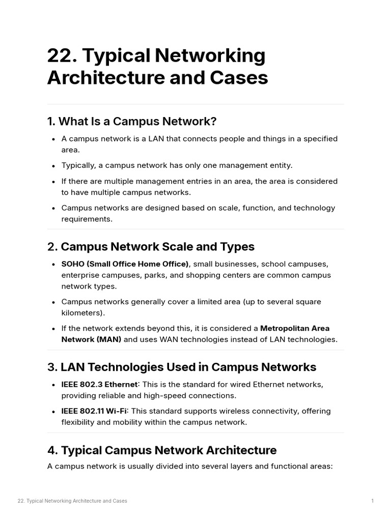 22. Typical Networking Architecture and Cases | PDF | Computer Network ...