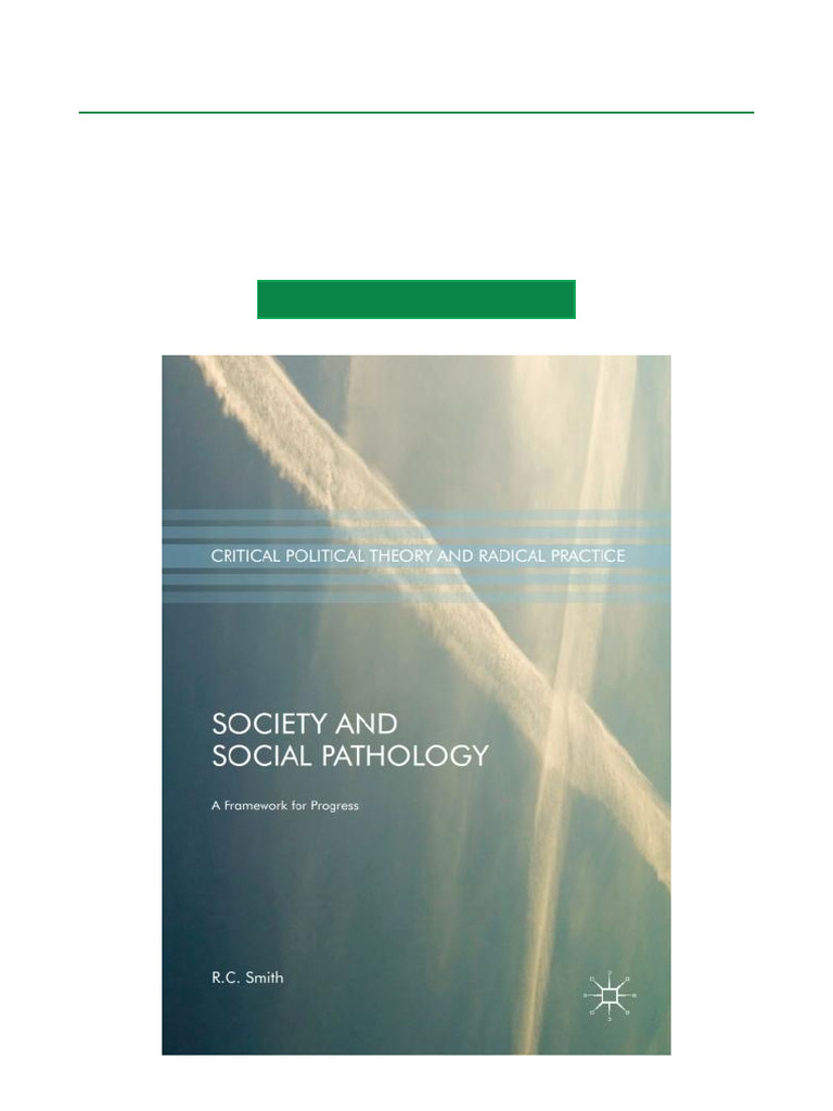 Society and Social Pathology A Framework For Progress Full-Feature ...