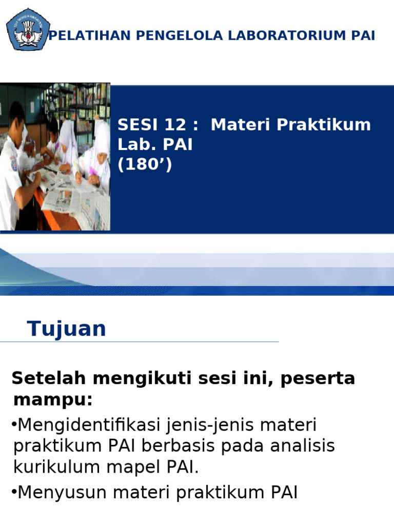 Pelatihan Pengelolaan Lab PAI | PDF