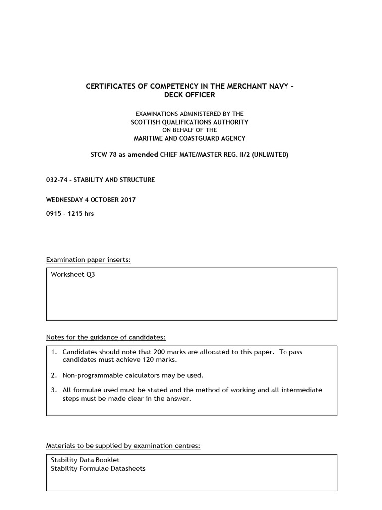 Merchant Navy Deck Officer Exam Guide | PDF | Watercraft | Ships