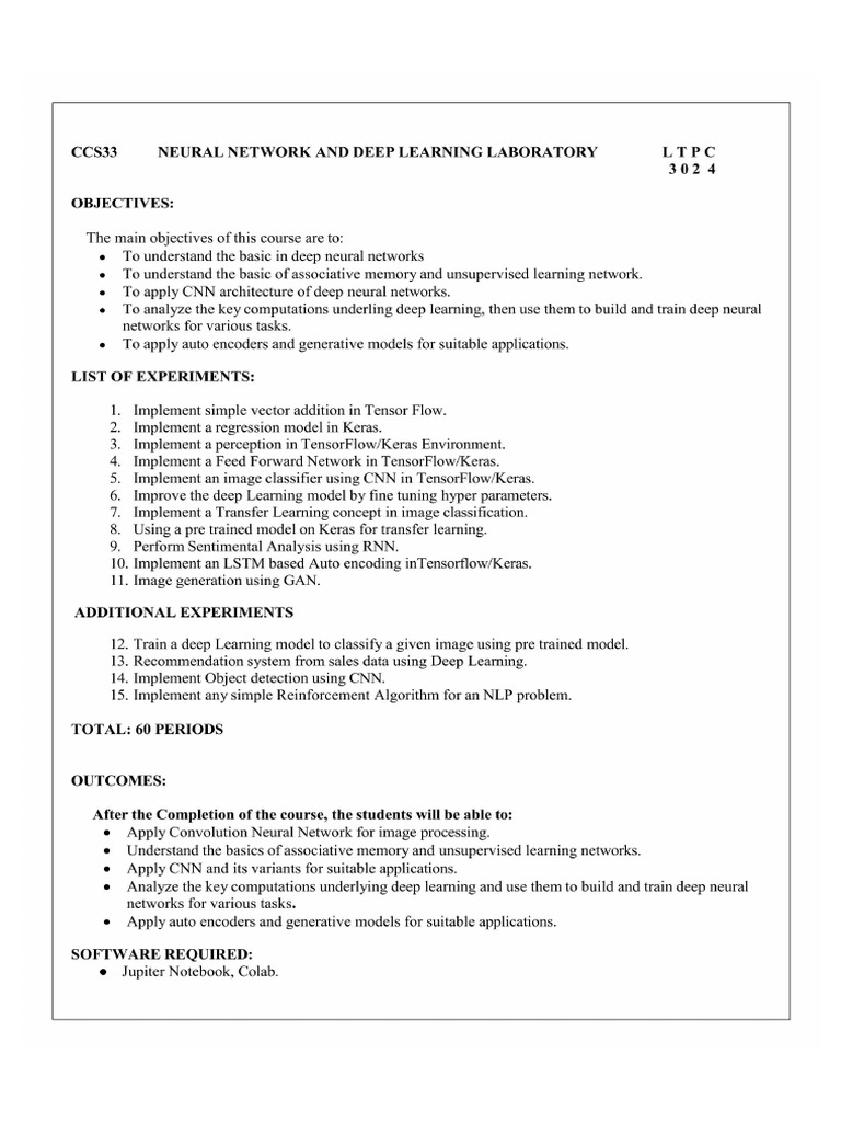 NNDL Lab Man 1-17 | PDF