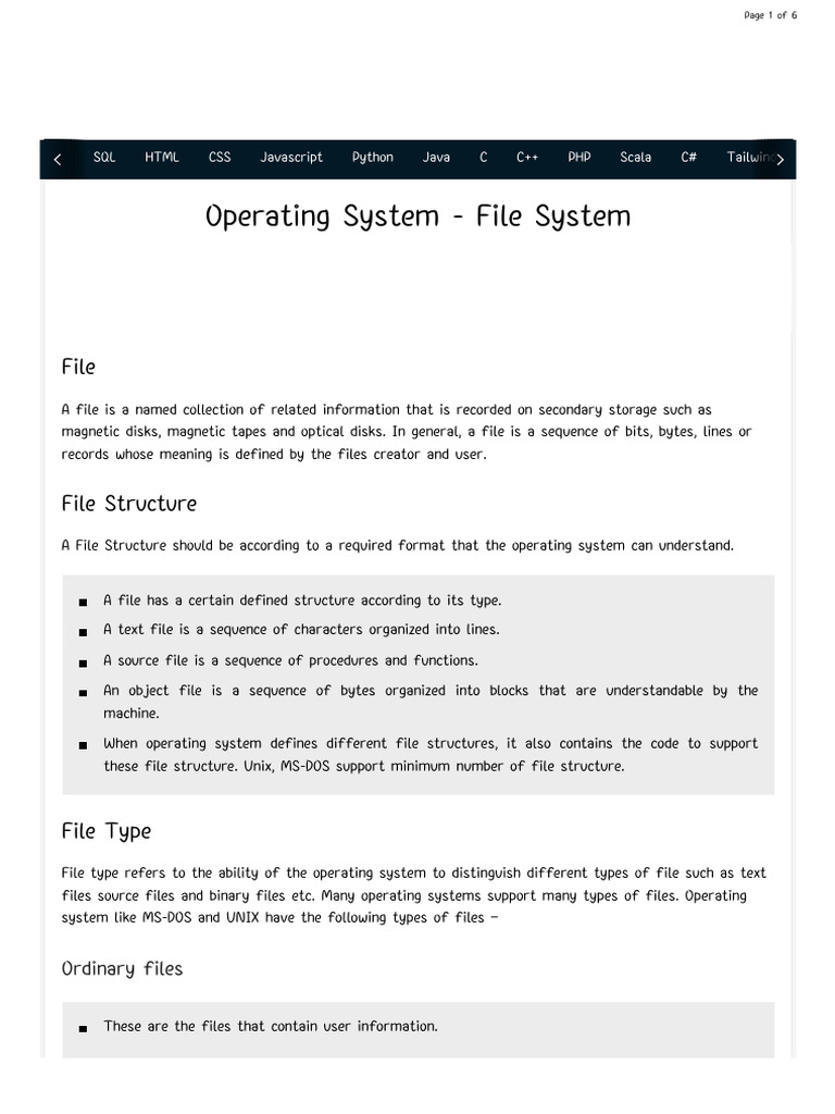File System in Operating Systems | PDF | Computer File | File System