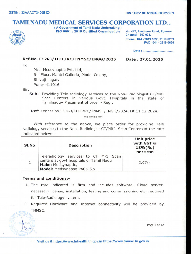E1263-Tele-Rc-Tnmsc-Engg-2025 DT 27-01-2025 | PDF