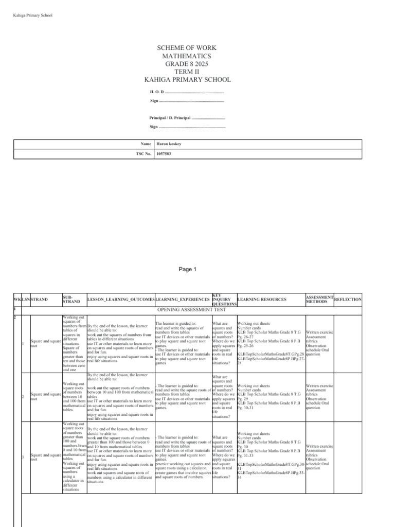 Mathematics - Grade 8 - Term-II | PDF | Ratio | Equations