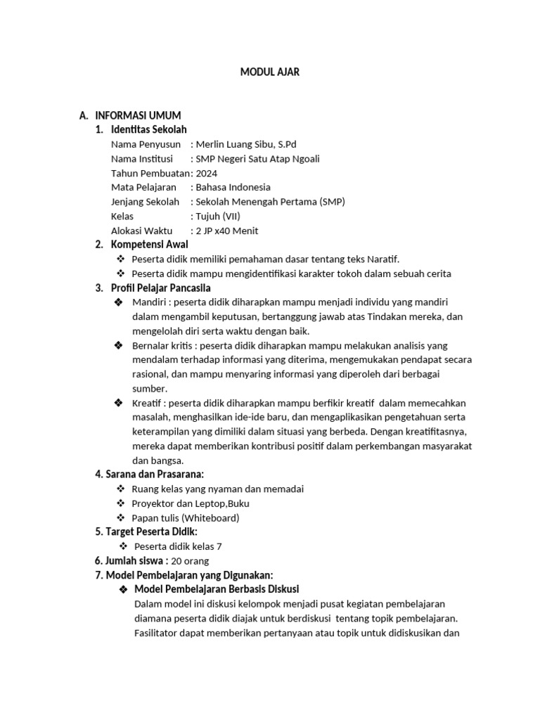 Modul Ajar Edit | PDF