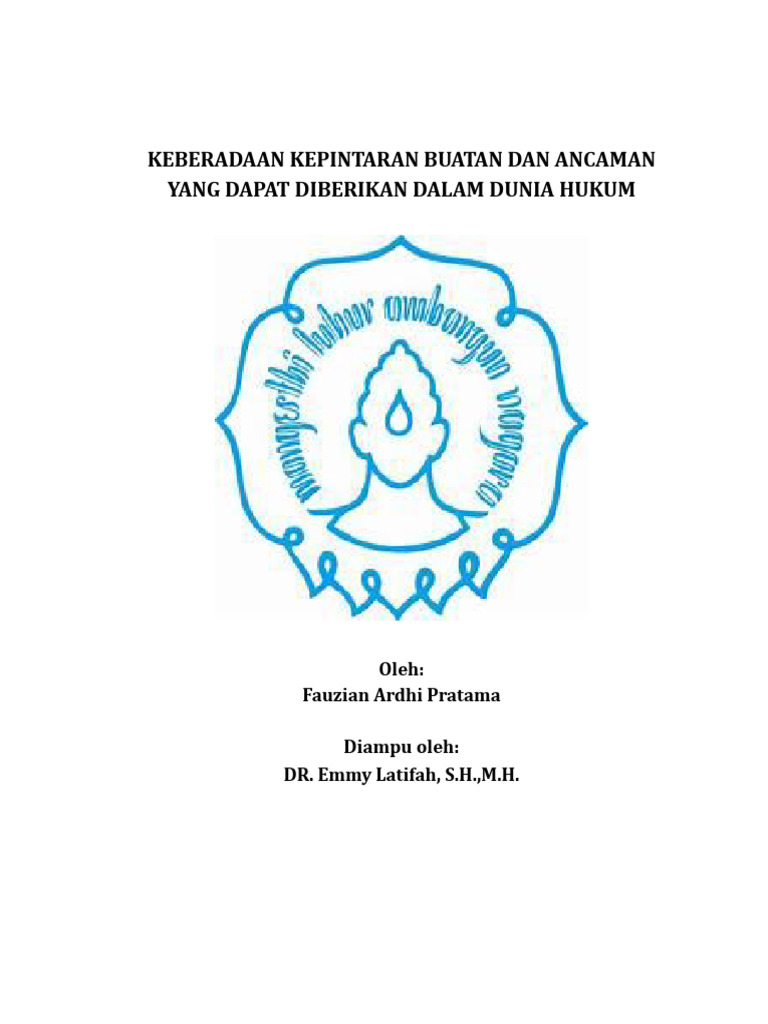 Essai Filsafat Hukum tentang Kepintaran Buatan | PDF