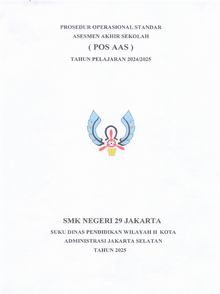 Prosedur Operasional Standar (POS) Asesmen Akhir Sekolah Tahun 2025 | PDF