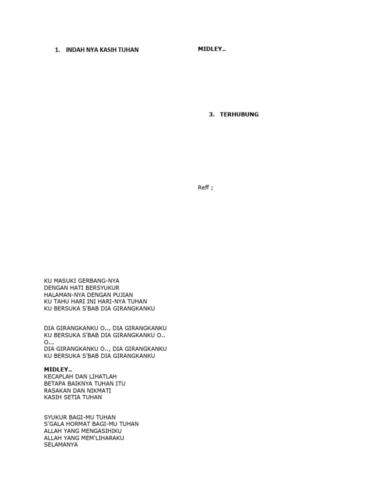 Pujian Ibadah Raya Minggu | PDF