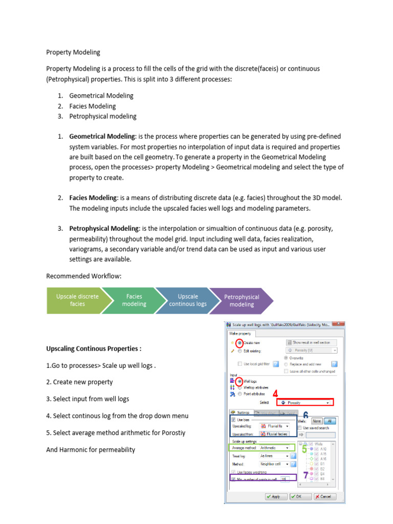 Petrel - Petrophysical Modeling Process | PDF | Statistical Analysis ...