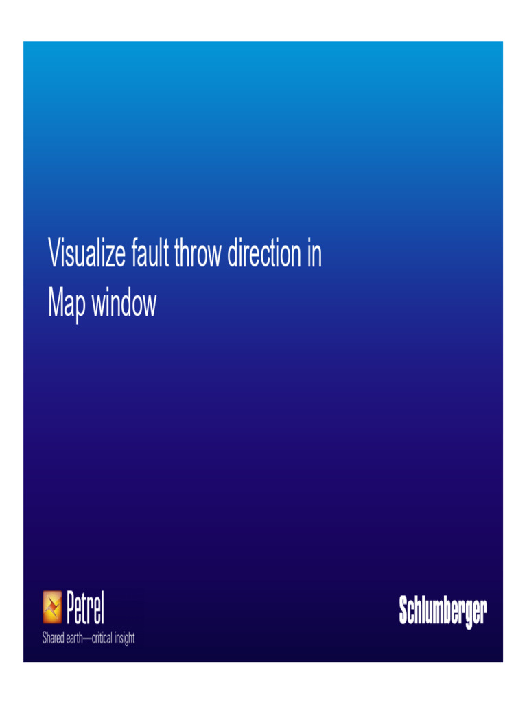 Visualize Fault Throw Direction in Map Window | PDF