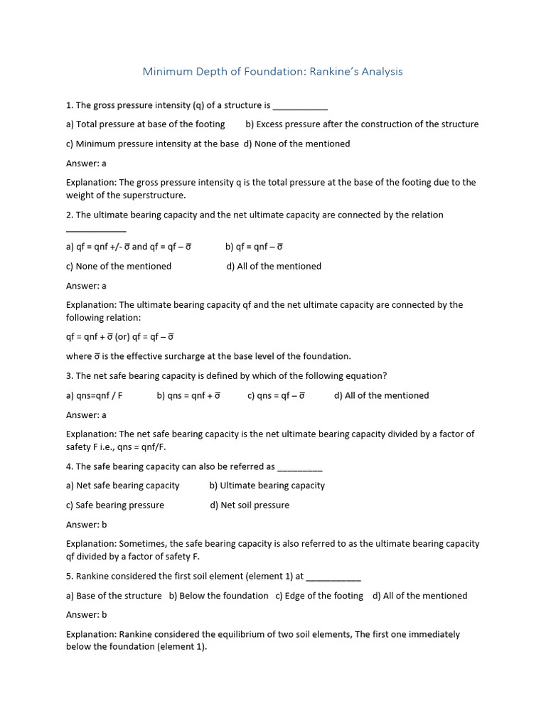 Minimum Foundation Depth Guidelines | PDF | Solid Mechanics ...