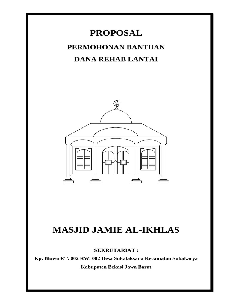 Contoh Proposal Rehab Masjid | PDF