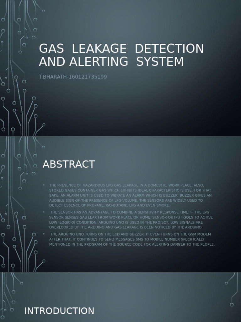 Gas Leakage Detection and Alerting System | PDF | Liquefied Petroleum ...