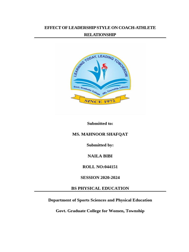 Naila Final Thesis Draft | PDF | Leadership | Motivation