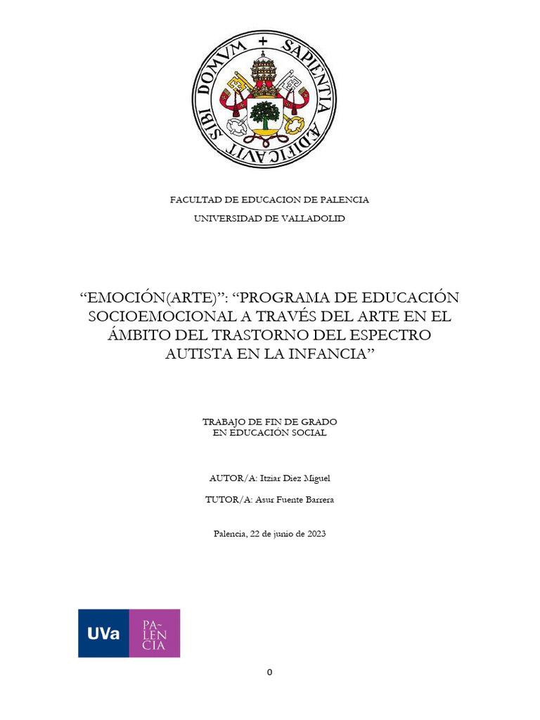 TFG L3630 | PDF | Autismo | Las emociones