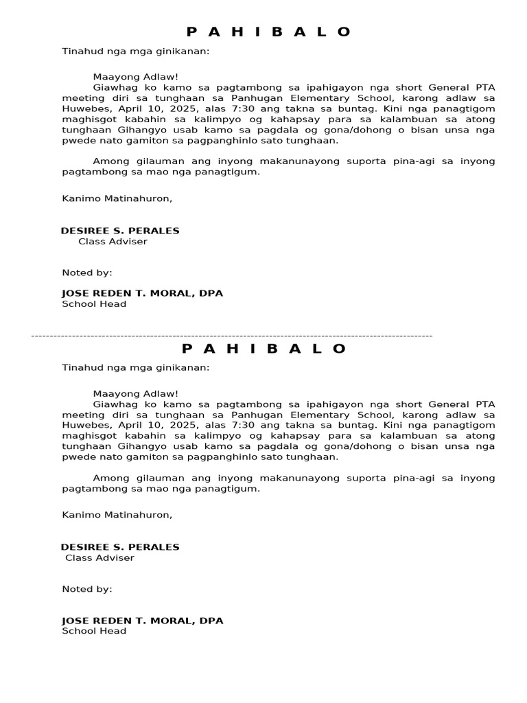 General PTA Meeting | PDF