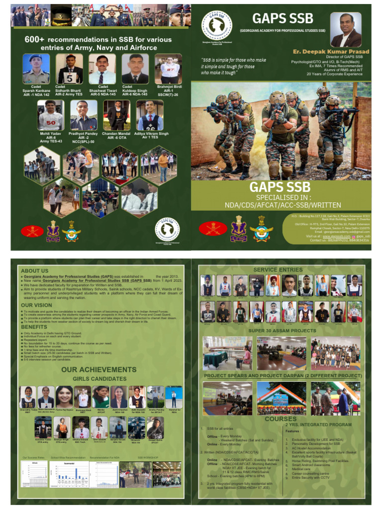 GAPS SSB – Best NDA CDS Written & SSB Coaching in Delhi_compressed | PDF