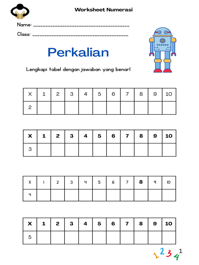 Blue Multiplication Table Worksheet - 20250428 - 063359 - 0000 | PDF