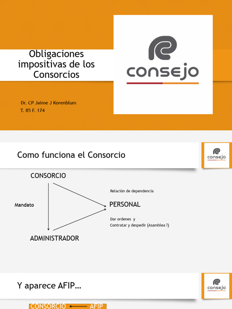 Obligaciones impositivas de los consorcios | PDF | Economias
