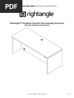 Westfield Executive Desk DSK-12005 Assembly Instructions | PDF