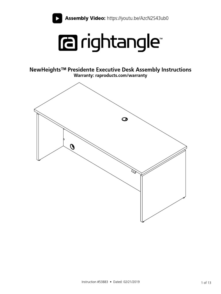 Presidente Executive - Assembly Instructions - 2 Leg - 53883 | PDF ...