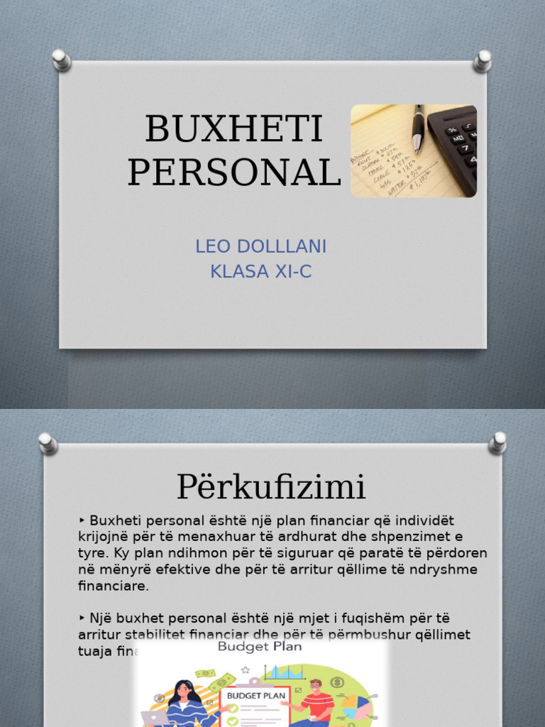 Buxheti Personal | PDF