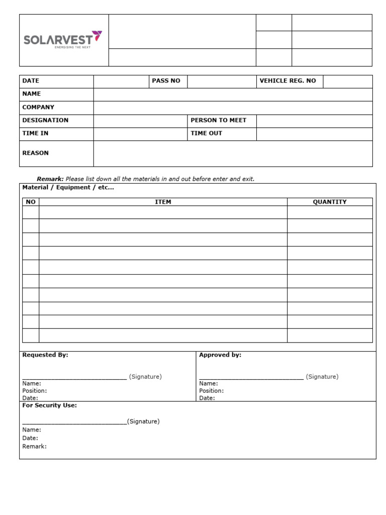 06092024-MGPF-Material Gate Pass | PDF