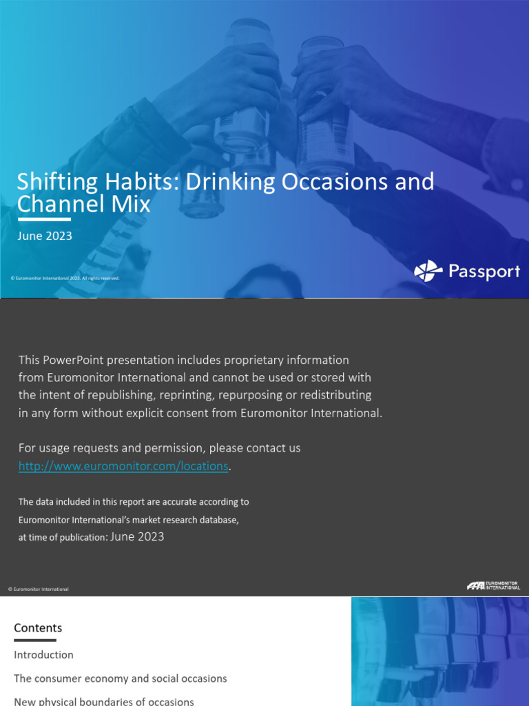 Shifting Habits Drinking Occasions and Channel Mix | PDF | Cost Of ...