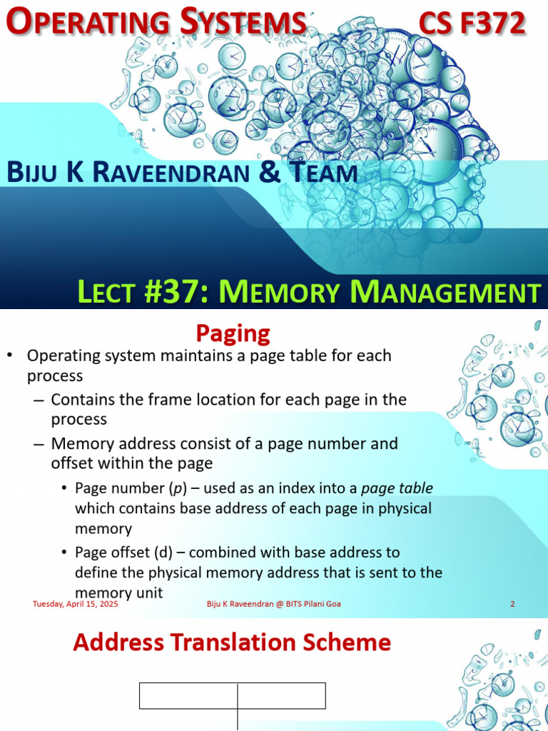 Lect 37 MemoryManagement | PDF | Bit | Computer Data Storage