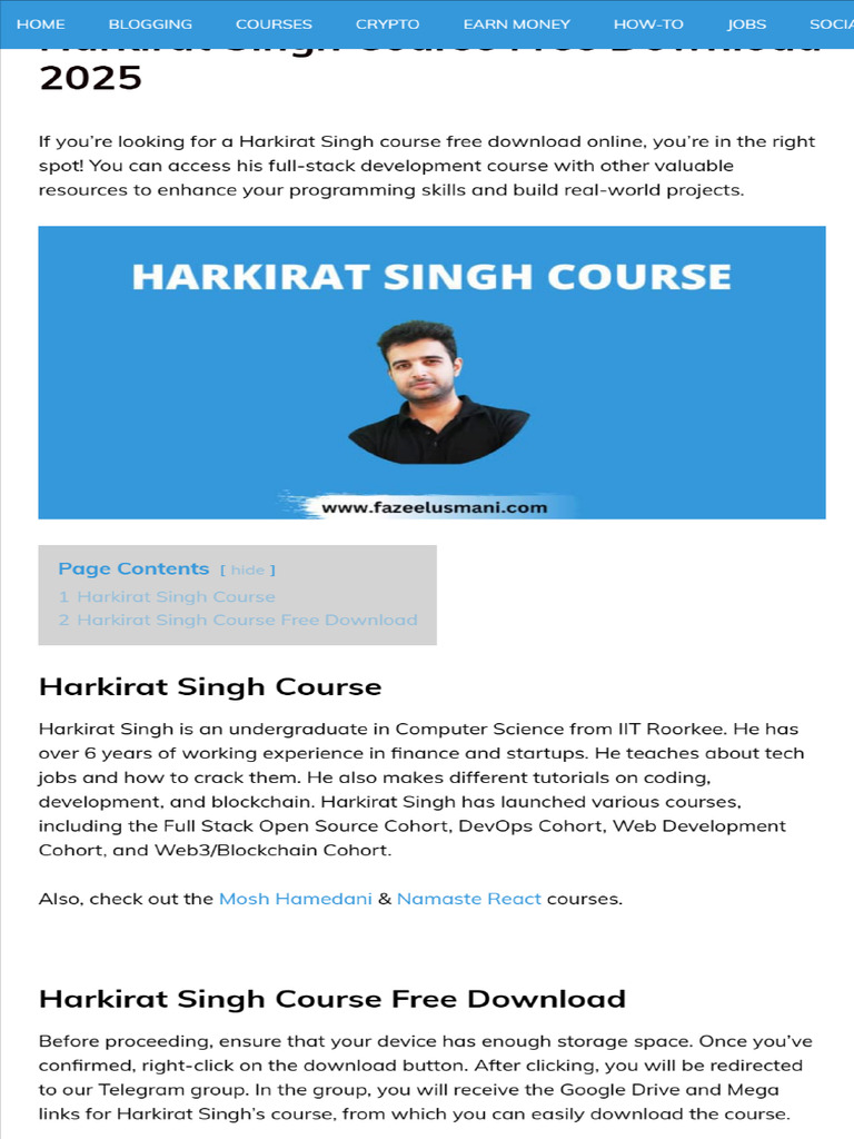 Harkirat Singh Course Free Download 2025 04 29 2025 - 12 - 41 - PM | PDF