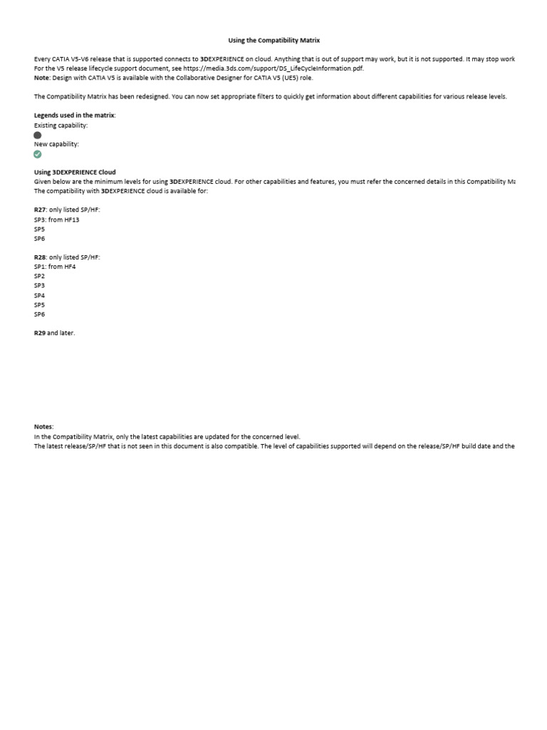 ENOVIA CompatibilityMatrix | PDF | System Software | Software