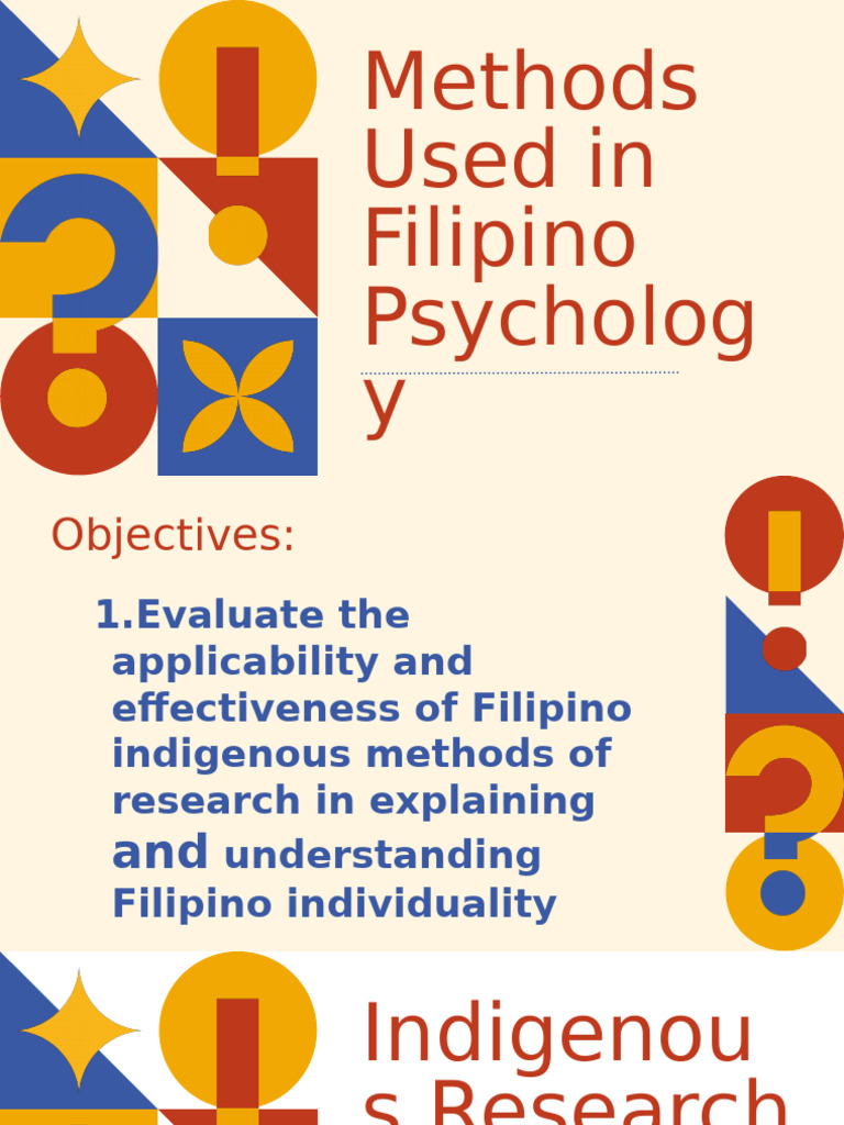 Filipino Indigenous Research Methods | PDF | Behavioural Sciences ...