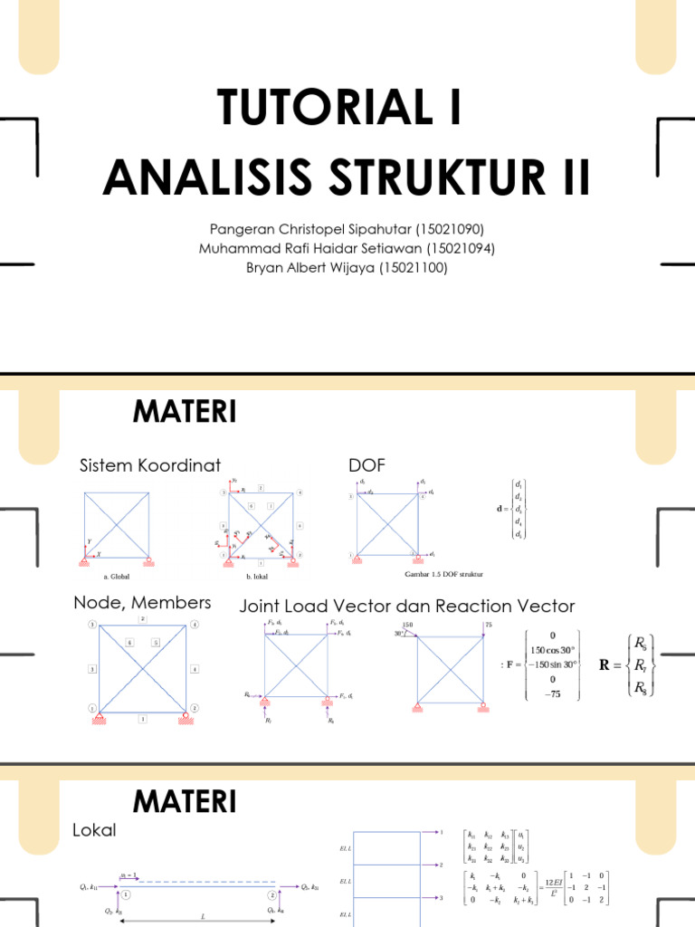 Struktur Analisis dan Matriks Kekakuan | PDF