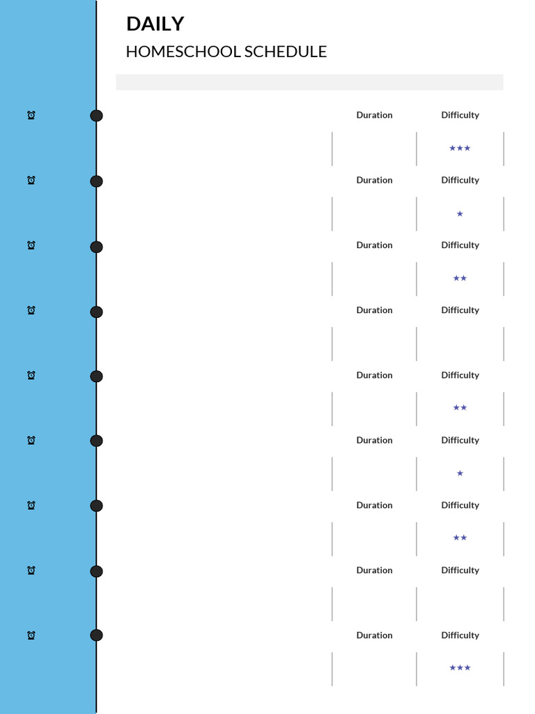 Daily Homeschool Schedule 02 | PDF