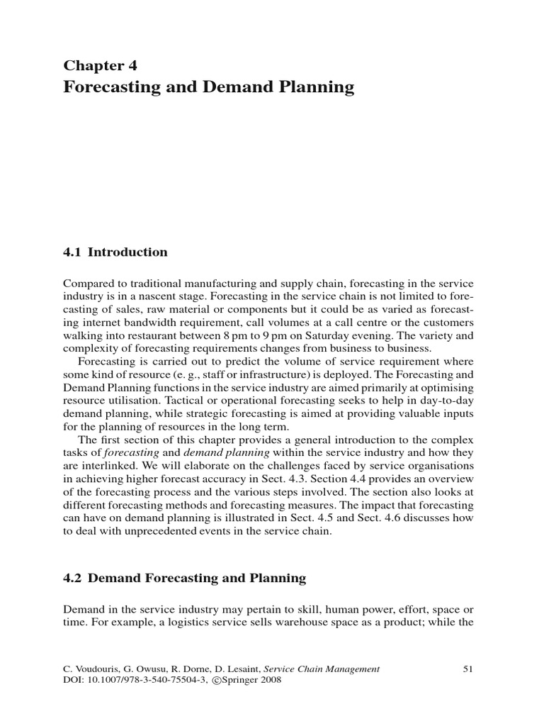 Malpass-Shah2008_Chapter_ForecastingAndDemandPlanning | PDF | Forecasting | Time Series