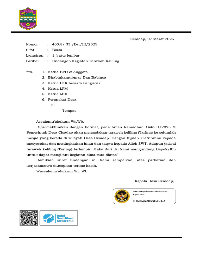 Undangan Tarling 2025 | PDF