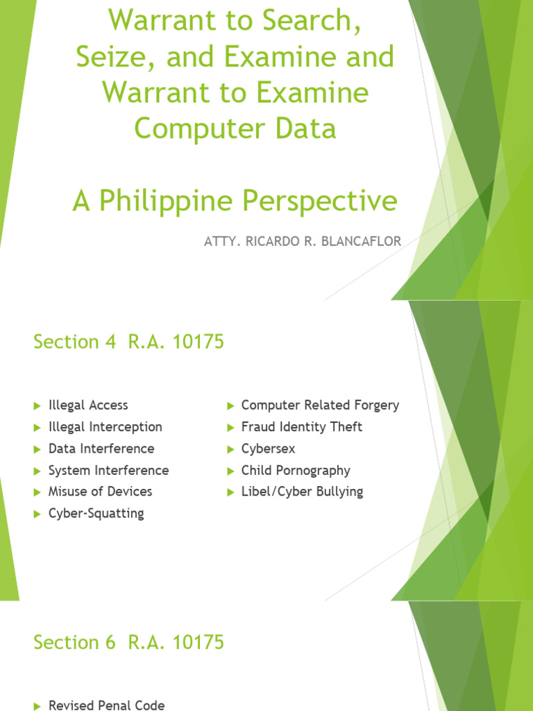 Cyber Warrant Procedures in the Philippines | PDF | Cybercrime | Crimes