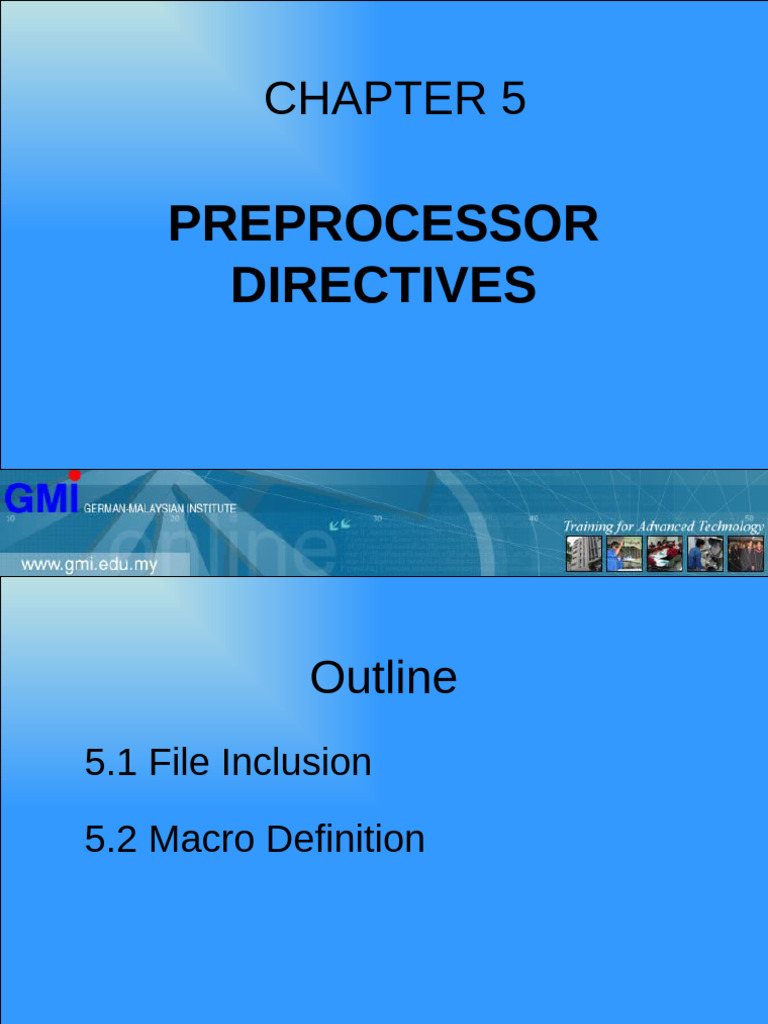 CHAPTER 5 - Preprocessor Directives | PDF | String (Computer Science) | Macro (Computer Science)