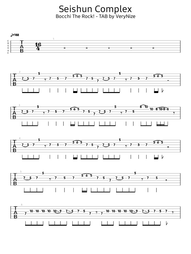 Guitar Pro - Seishun Complex | PDF | Rock Songs | Rock Music
