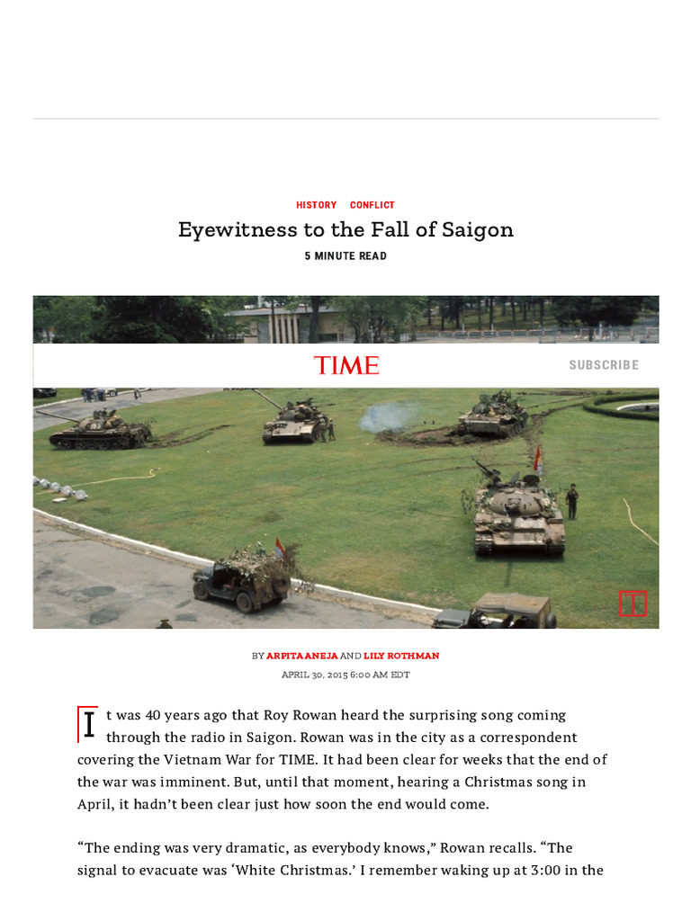 Remembering The Fall of Saigon - TIME | PDF | Vietnam War | Military