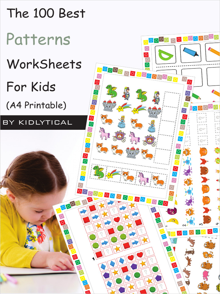 100 Printable Kids' Pattern Worksheets | PDF