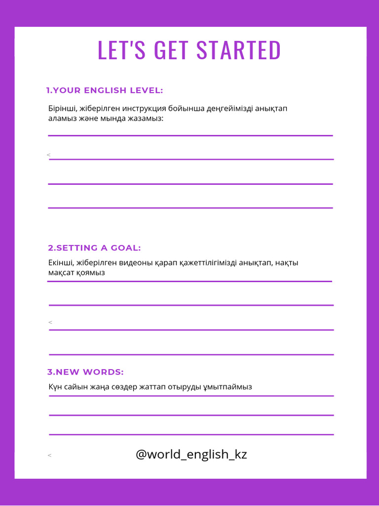 1.welcome Lesson - Workbook | PDF