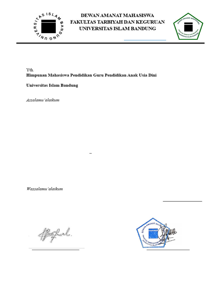 047 Undangan Konsolidasi Hima PGPAUD | PDF