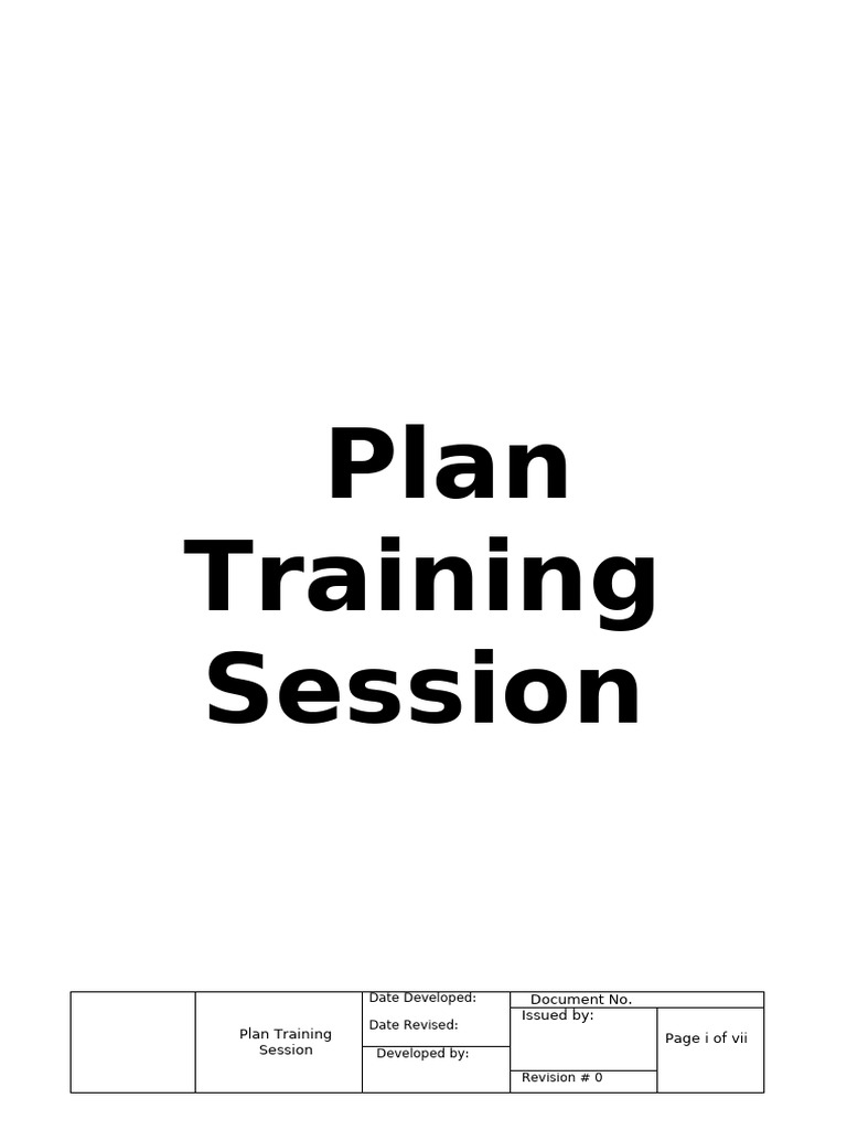 Plan-Training-Session | PDF | Learning | Learning Styles